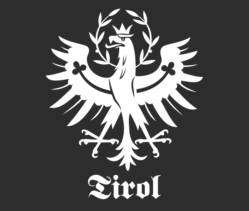 Tirol Autosticker | Autosticker Tiroler Adler weiß mit Schriftzug Tirol ...